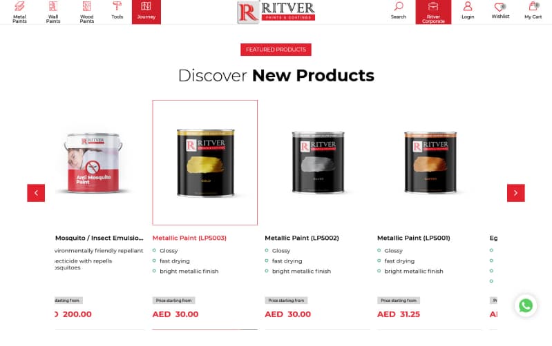 Ritver Paints and Coatings - Retail Website Casestudy
